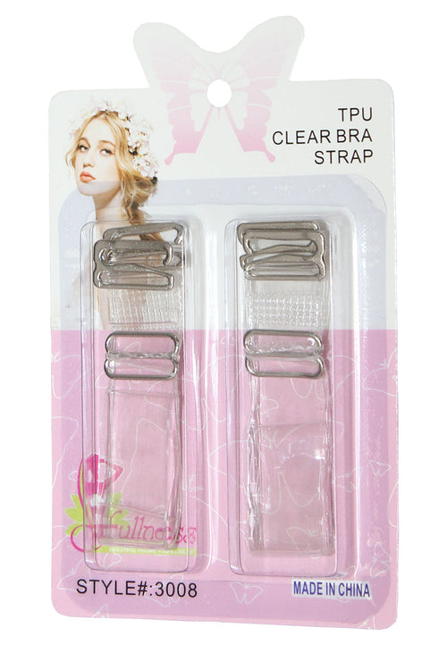 3008 12 Pairs Adjustable Replacement Straps, One Size Clear Bra Strap